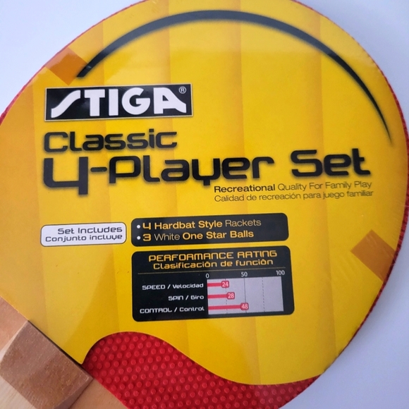 Stiga | Games | Stiga Classic Ping Pong Paddles Set Of 4 Brand New ...